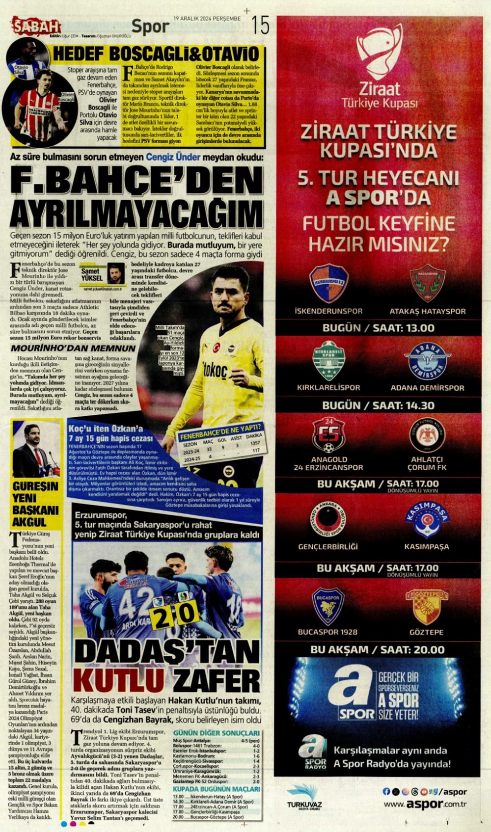 "Talisca'ya Fener vizesi çıktı" (19 Aralık 2024 spor manşetleri) - Son ...