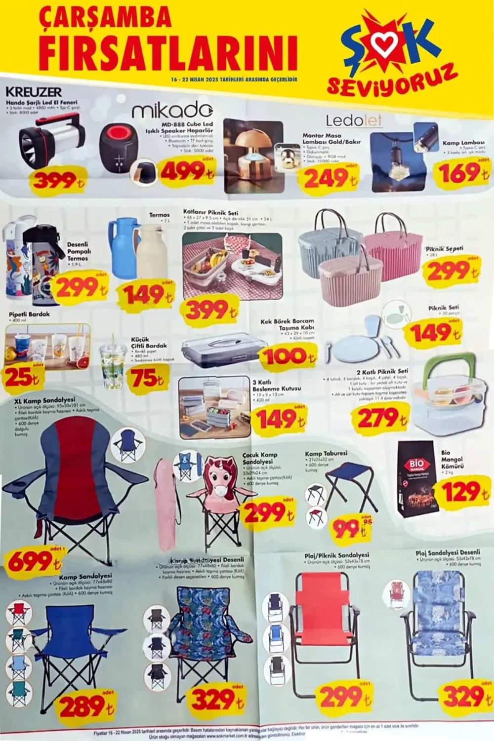 ŞOK 19-23 Nisan aktüel ürün kataloğu: Ocak, fırın, blender, çay ...