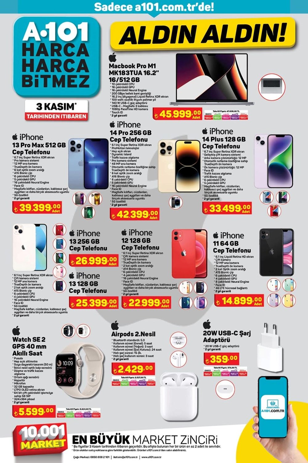 A101 market yeni indirimli aktüel ürünler kataloğu (3 Kasım A101 ...