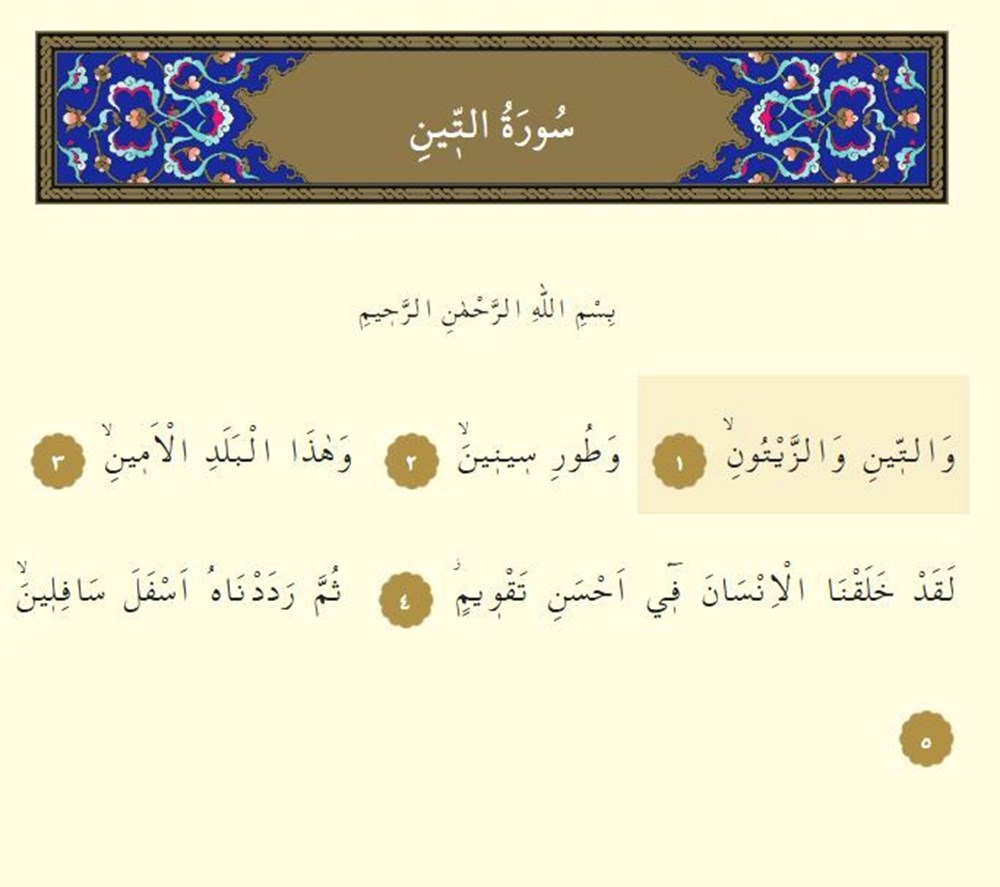 Tin Suresi Ne Demek? Tin Suresi Arapça ve Türkçe Okunuşu Yazılışı. Tin ...