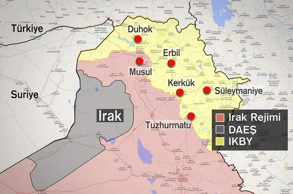 Kerkük valilik binasına Irak bayrağı çekildi | NTV