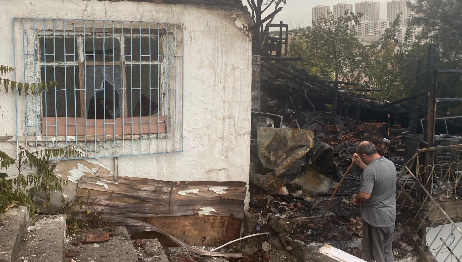 Sobada yemek yapmak isterken yangın çıktı | NTV Haber