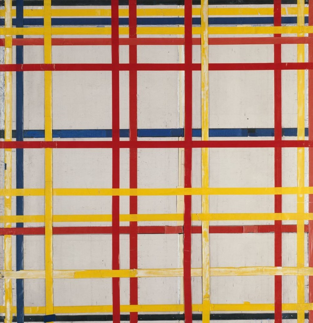 Ressam Piet Mondrian’ın 'New York 1' tablosu 75 yıldır ters ...