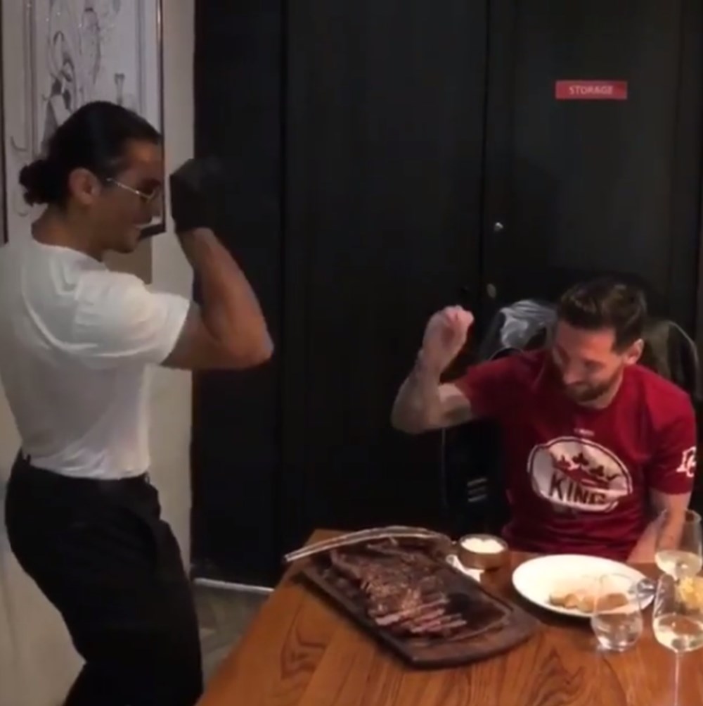 Nusret Gökçe'den Lionel Messi ve Paul Pogba'ya saltbae - Son Dakika ...